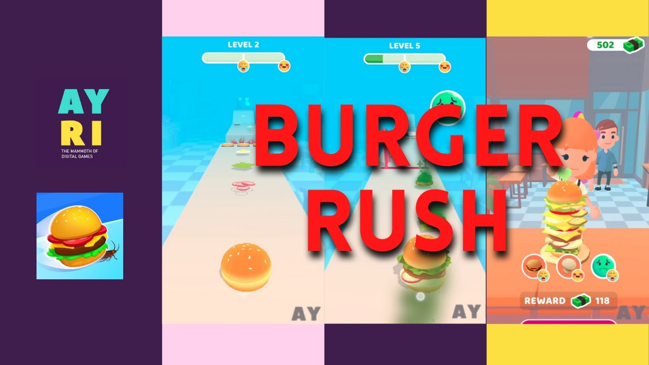Burger Rush game for Mobile and Tablet - YouTube