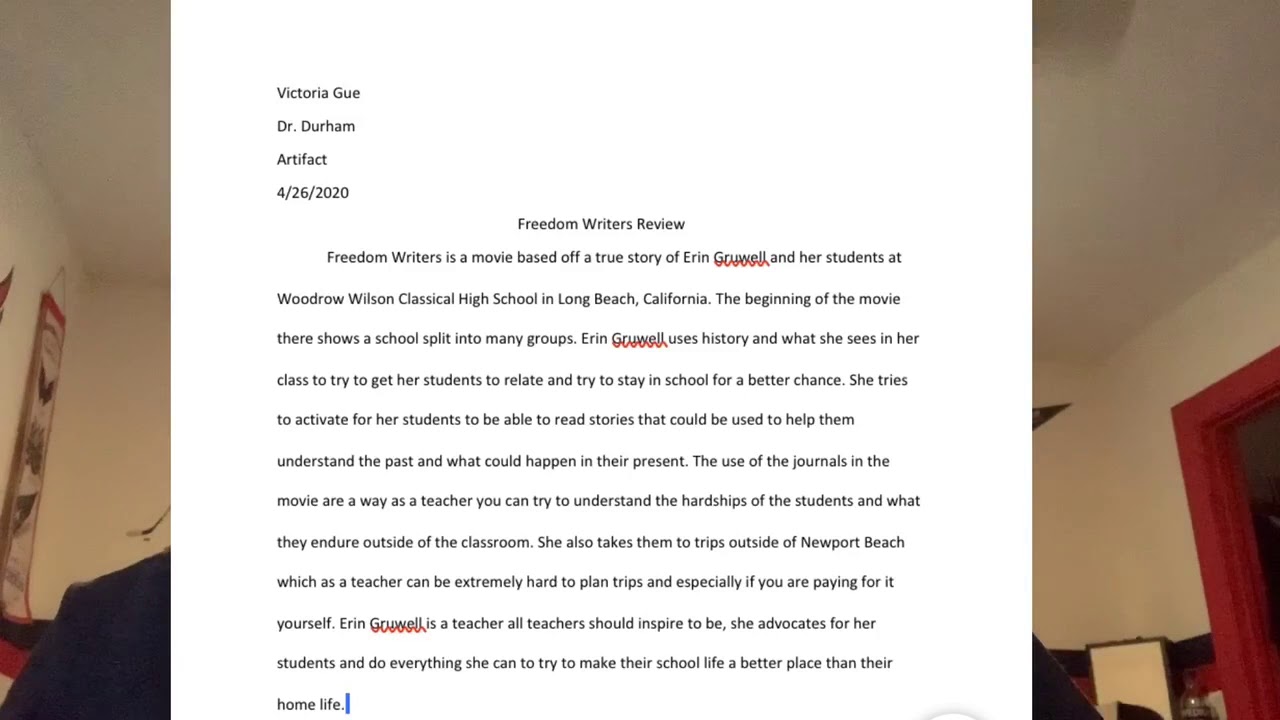 Freedom Writers Movie Review by Victoria Gue - YouTube