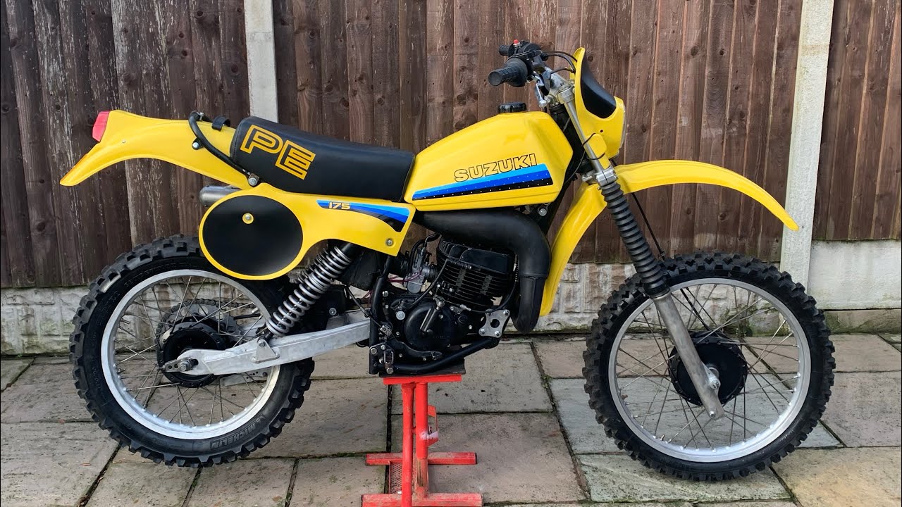1980 suzuki pe 175 old skool enduro 2 stroke - YouTube