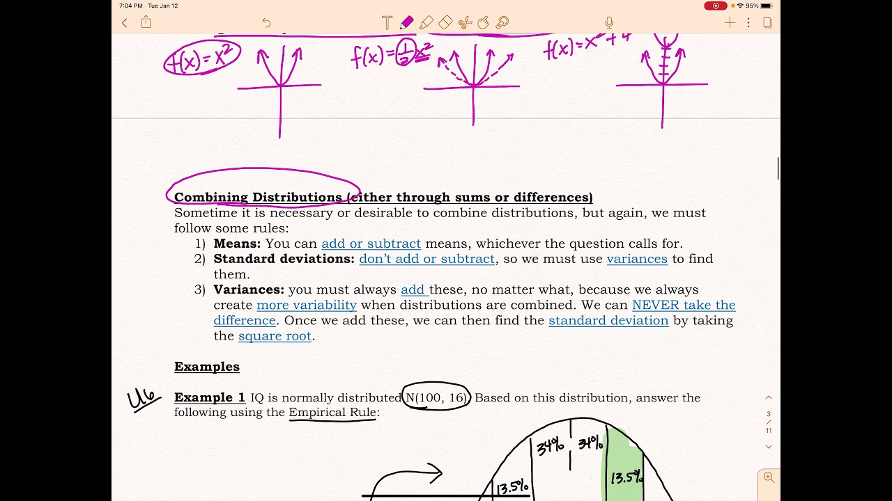 Unit 6: Transforming & Combining Distributions - YouTube