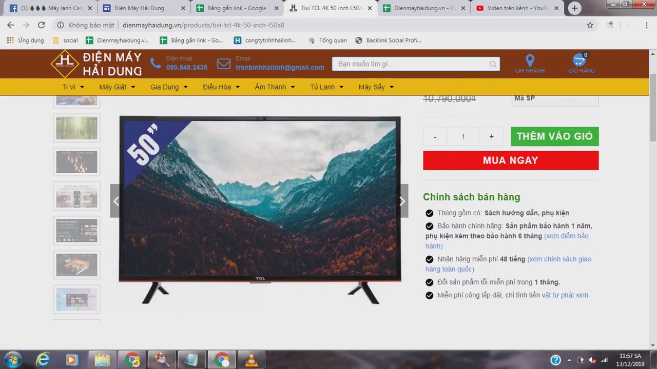 Tivi TCL 4K 50 inch L50A8 - YouTube