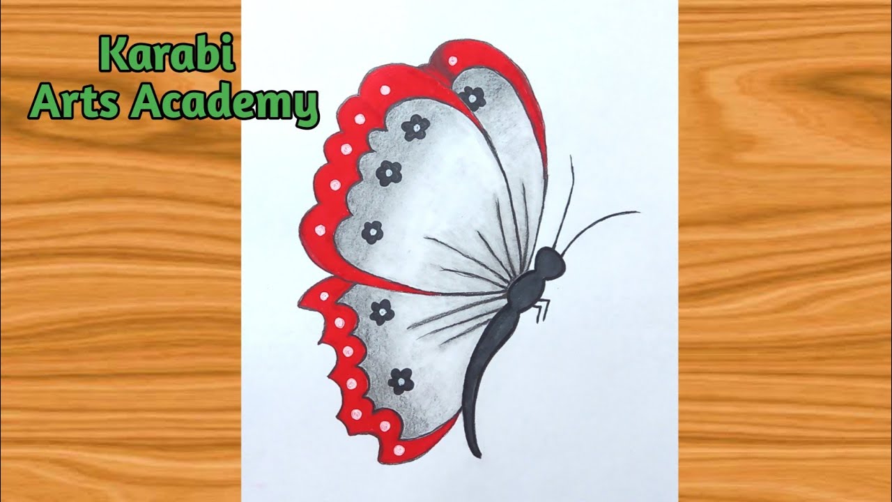 Butterfly drawing| Titli drawing | new drawing | @karabiartsacademy6921 ...