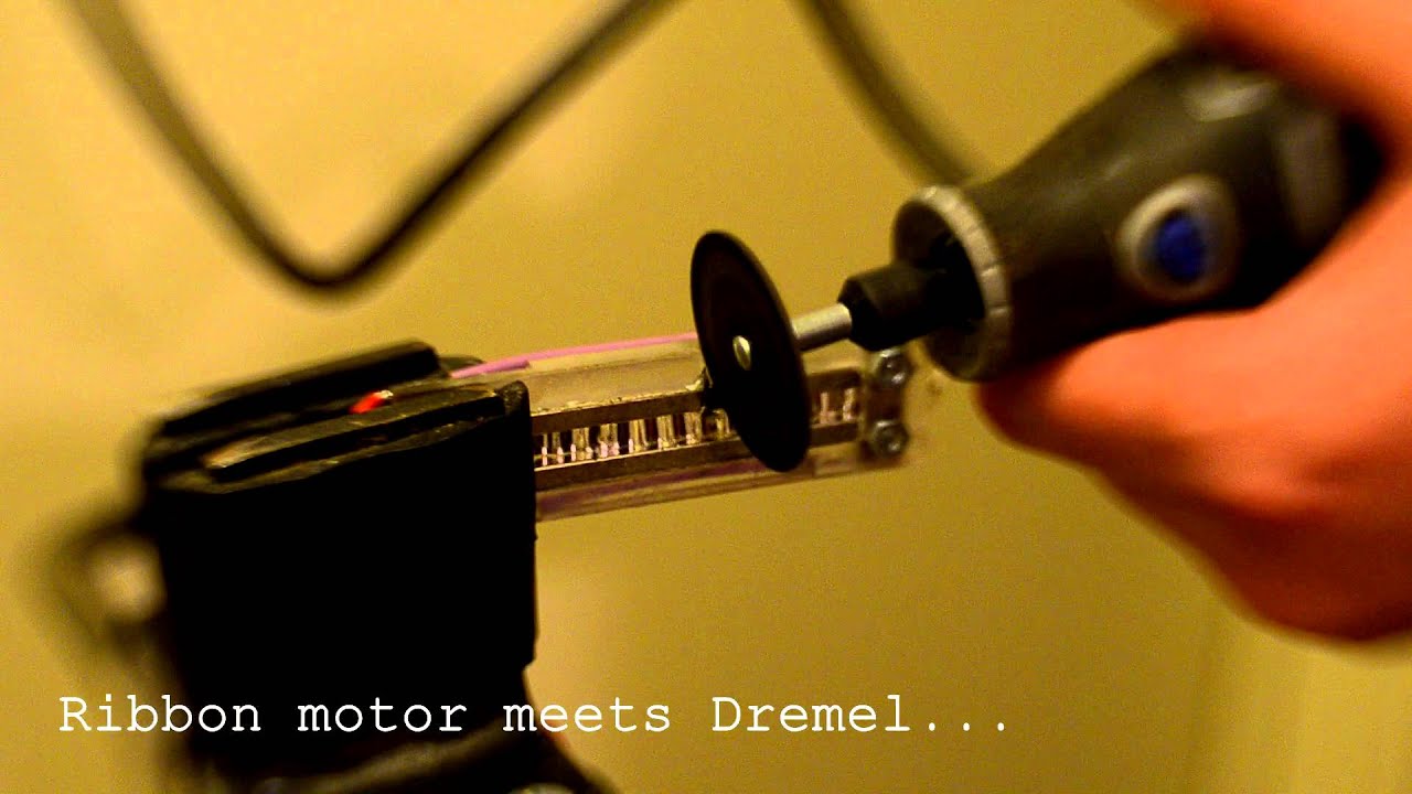 Ribbon motor meets Dremel - YouTube