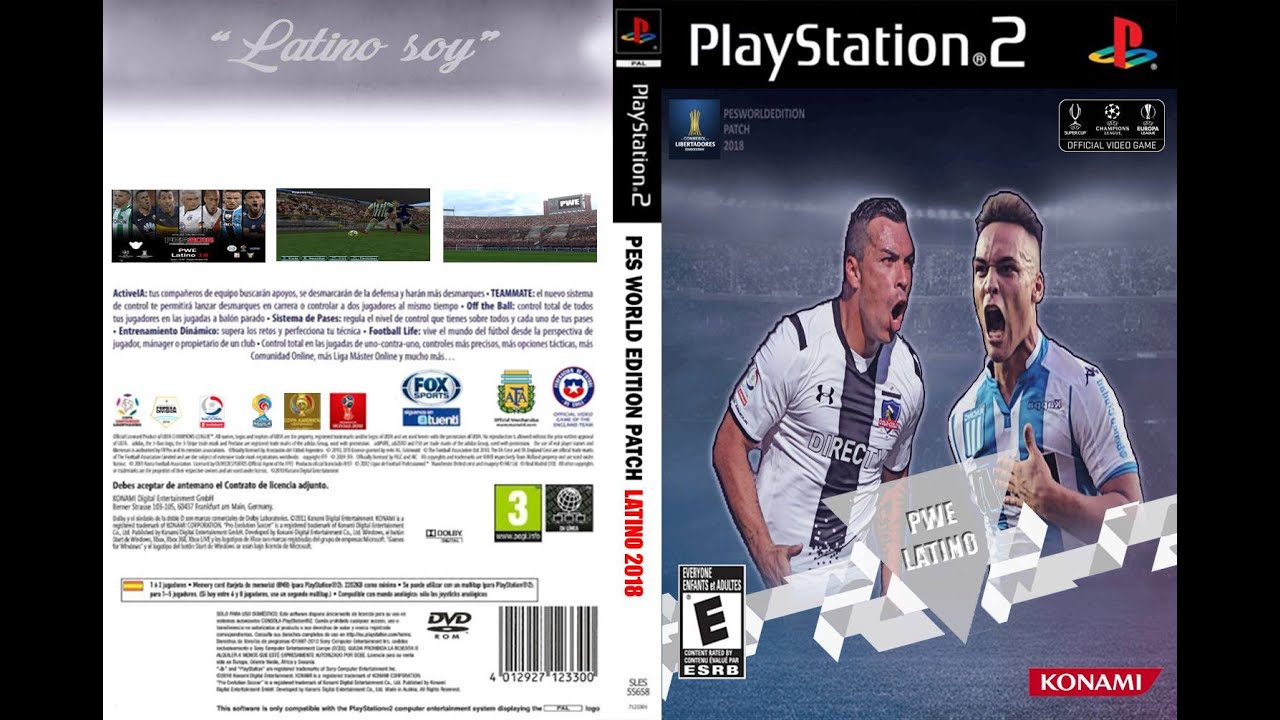 pes world latino 2018 ps2 - YouTube
