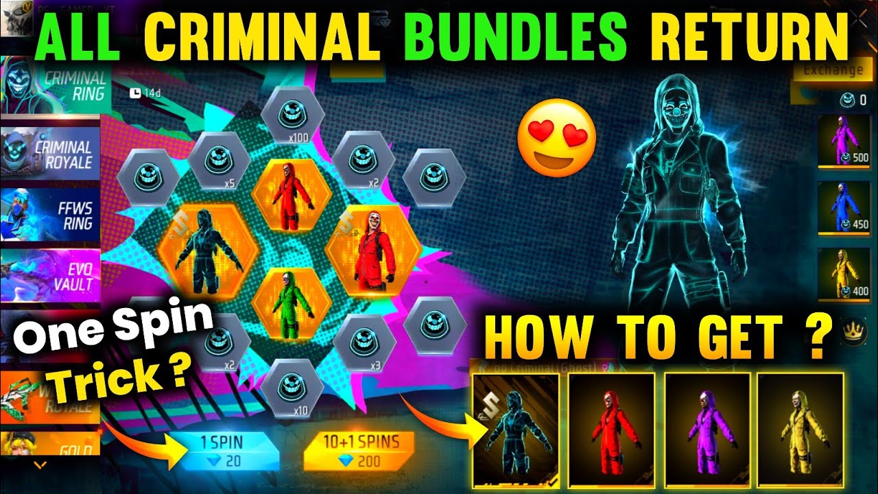 I Got New Ghost Criminal Bundle 🤩| Free Fire New Event| Criminal Ring ...