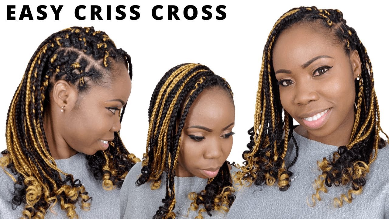 HOW TO CRISS CROSS ONE SIDED BRAIDS RUBBER BAND METHOD AMINA HAIR HOW TO CRISS CROSS ONE SIDED BRAIDS RUBBER BAND METHOD AMINA HAIR