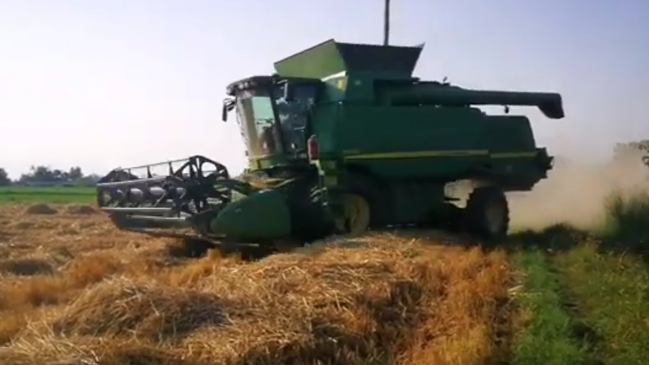 John Deere W 660-Αλωνισμα σιταριου 2023 - YouTube
