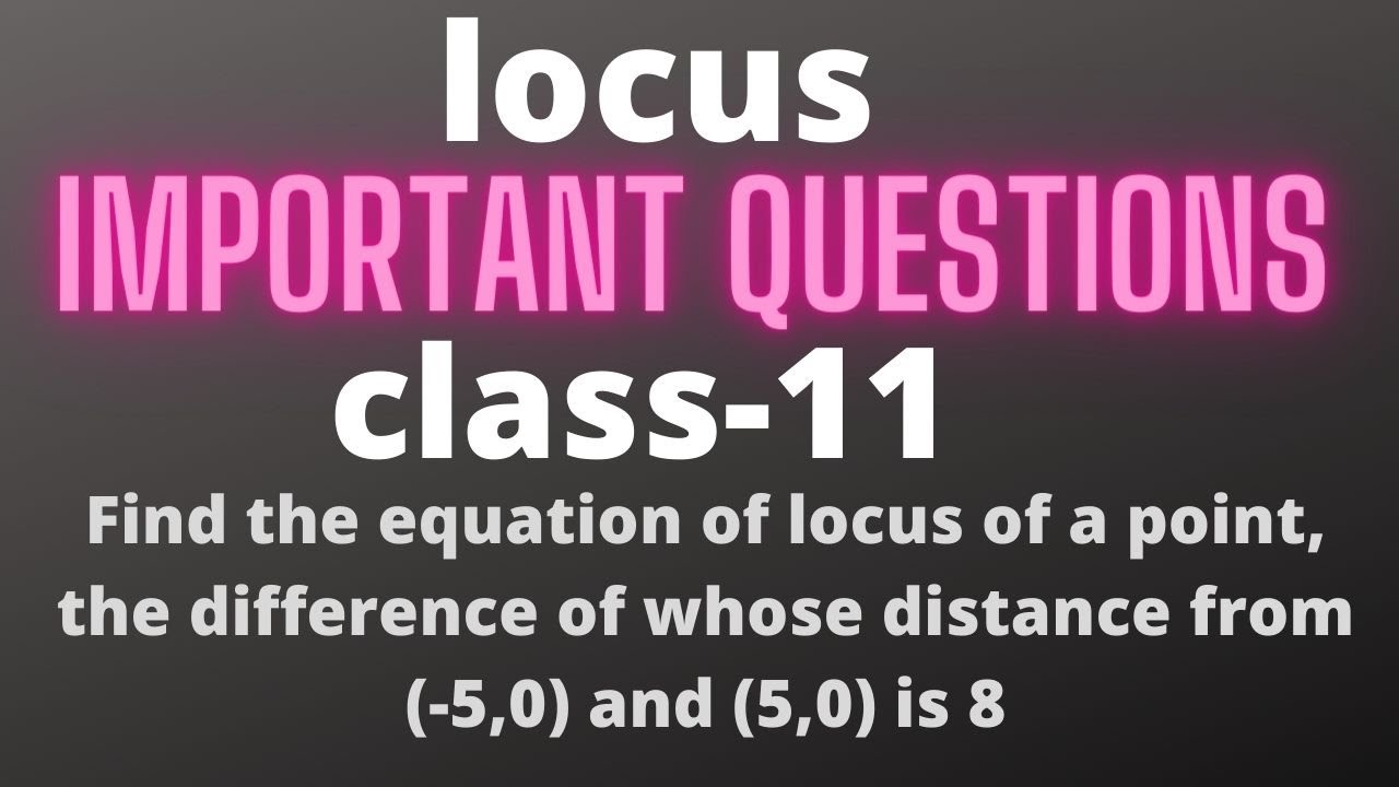 Find the equation of locus of a point, the difference of whose distance ...