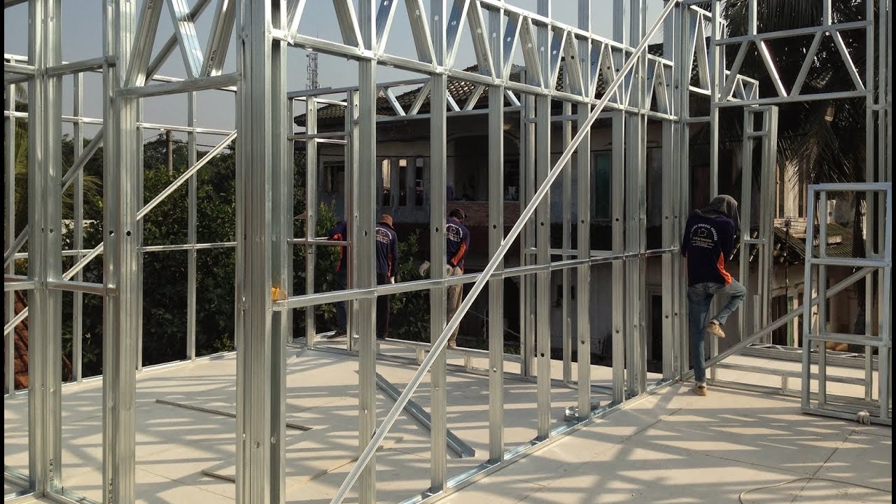 Light gauge steel frame for internal partition walls - YouTube