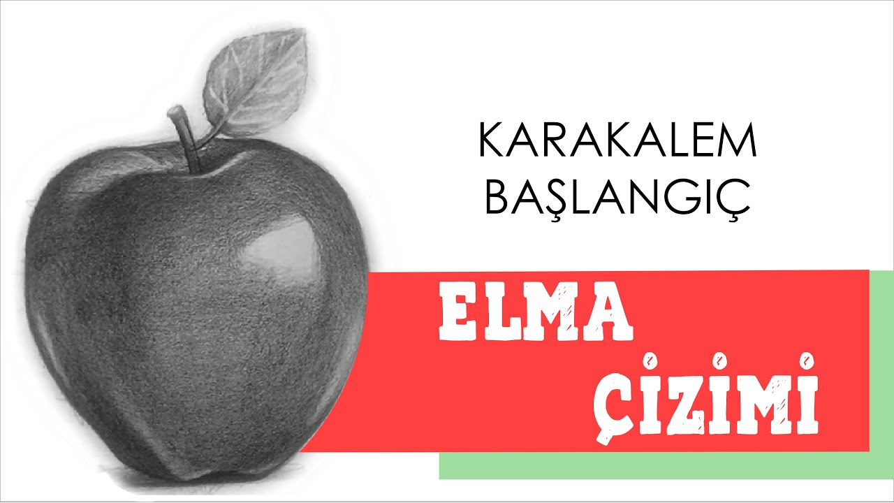 Kolay Elma Çizimi, Karakalem, Basit Çizim - YouTube