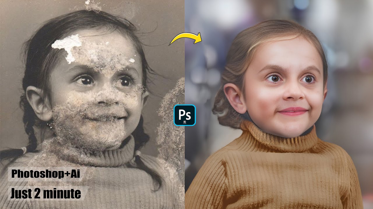 How To Restore Old Photos In Photoshop - YouTube