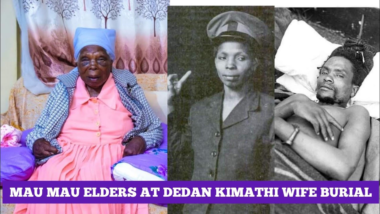 MAU MAU ELDERS AT DEDAN KIMATHI WIFE, MAMA MUKAMI BURIAL - YouTube