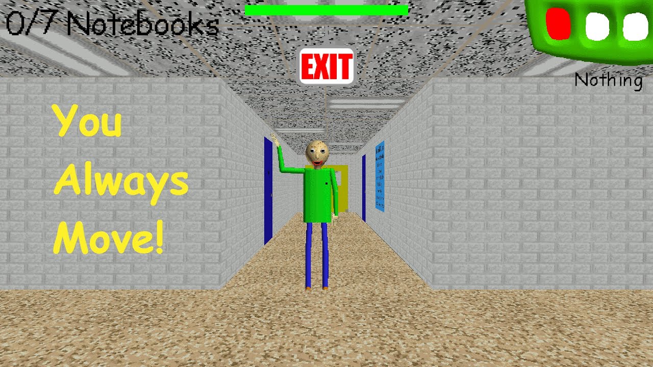 Baldi's Basics But You Automatically Move! | V1.4.3 | Baldi's Basics ...