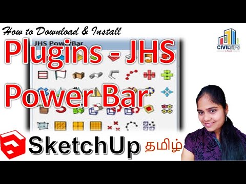 Tamil(தமிழ்)Sketchup Plugins JHS Powerbar/How to download and install in sketchup - YouTube