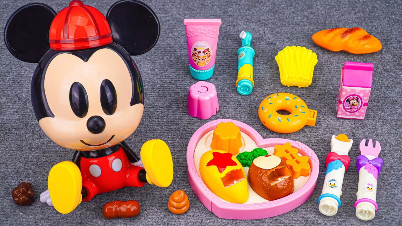 [toy asmr] Satisfying with Unboxing Disney Mickey Mouse Kitchen Playset ...