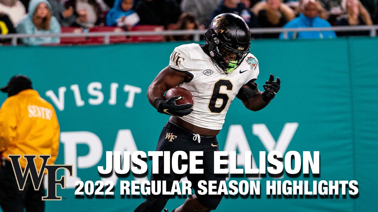 Justice Ellison 2022 Regular Season Highlights | Wake Forest RB - YouTube