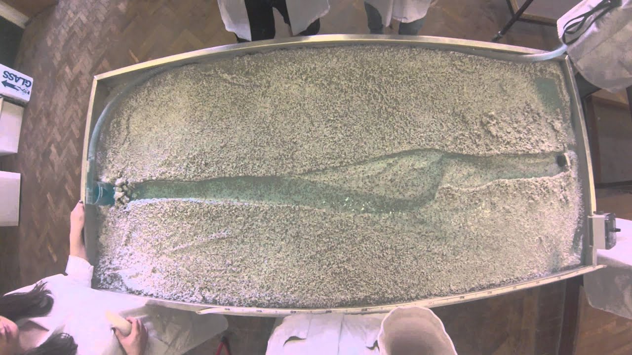 Flume Experiment: Initial channel formation - YouTube