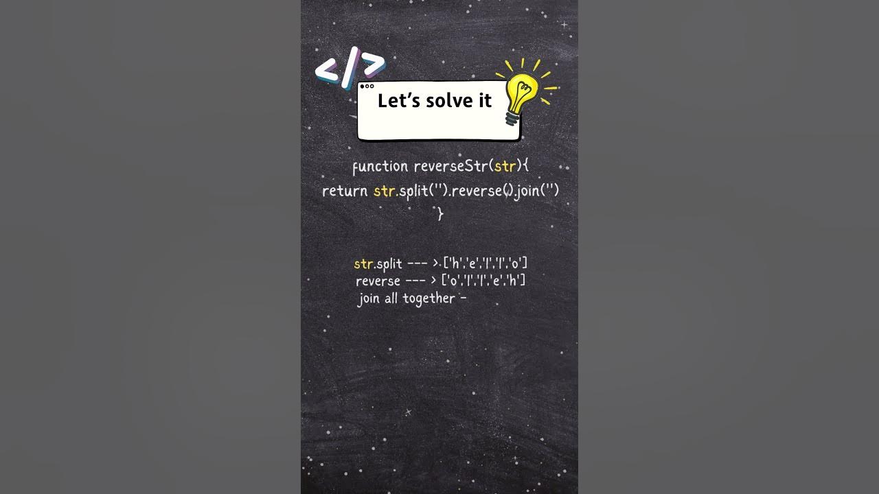 Interview Question - 3 ways of Reversing a String in Javascript - YouTube