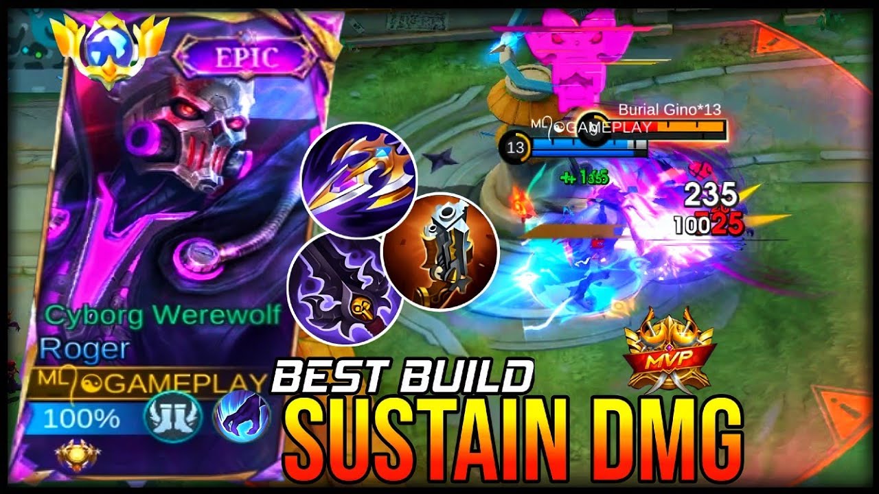 ROGER ONE SHOT BUILD 2025 - IS SUSTAIN DMG!!🔥 - TOP GLOBAL ROGER - MLBB ...