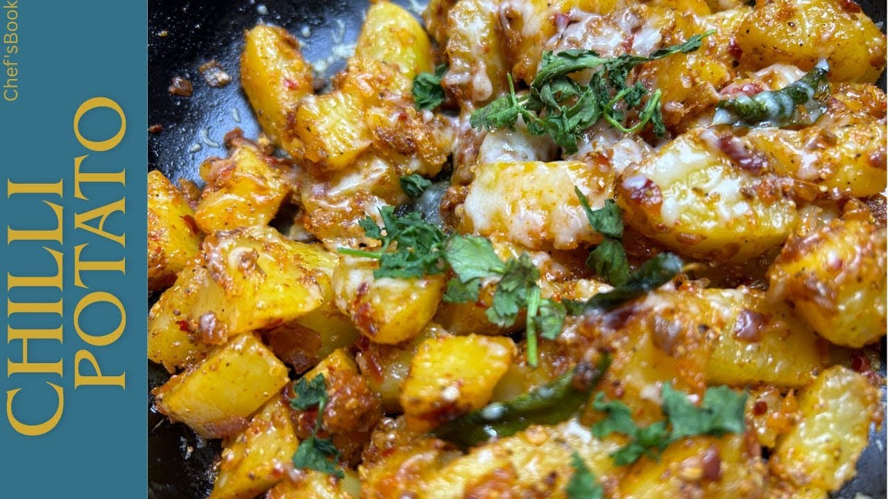 Spicy & cheesy Chilli potato recipe by chef’s Book - YouTube