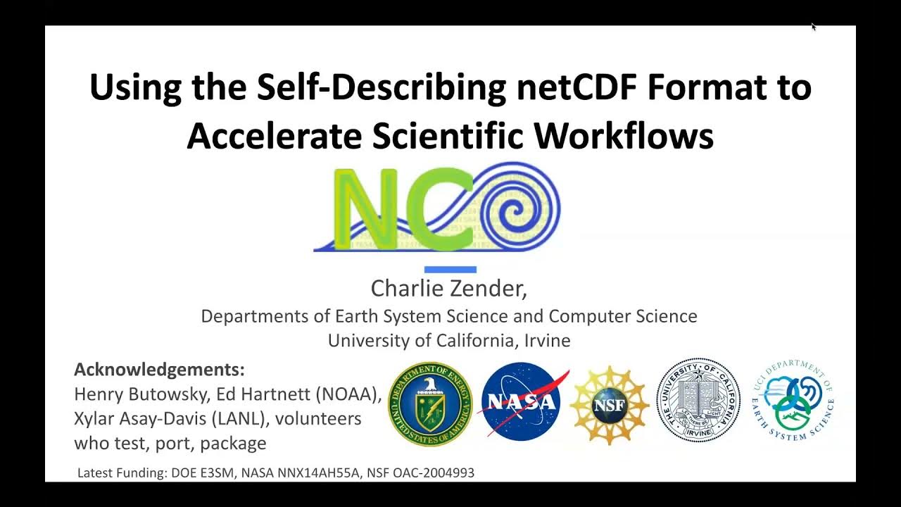 Using the Self-Describing netCDF Format to Accelerate Scientific Workflows - YouTube