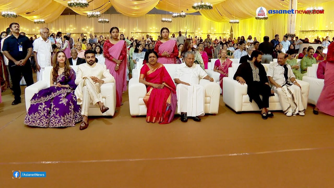 താരപ്പകിട്ടോടെ കെ മാധവന്റെ മകന്റെ വിവാഹ റിസപ്‌ഷൻ| K Madhavan's Son ...