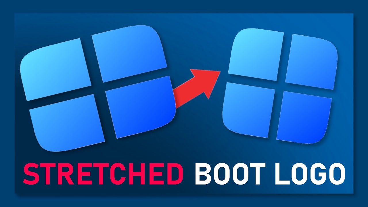 Fix Stretched Windows Boot Logo Using One Simple Command - YouTube