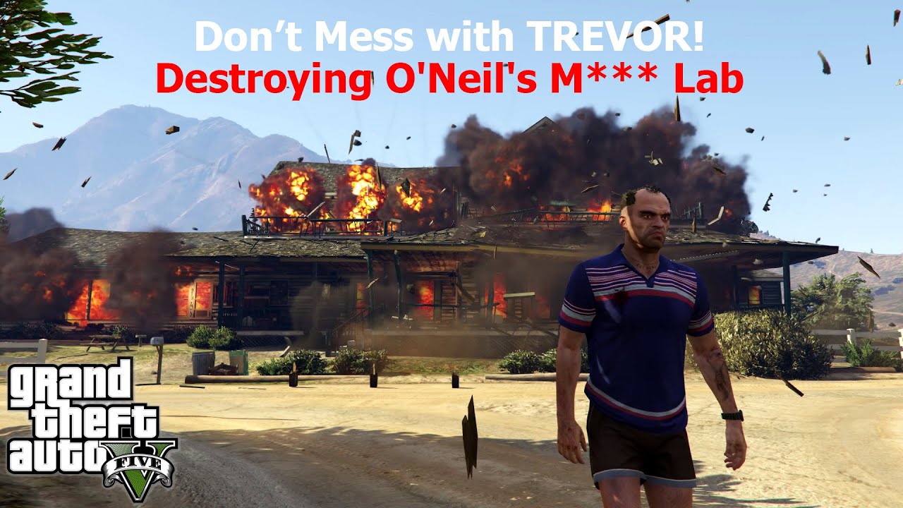 GTA V | Trevor Destroying O'Neil's Meth Lab | Crystal Maze - YouTube