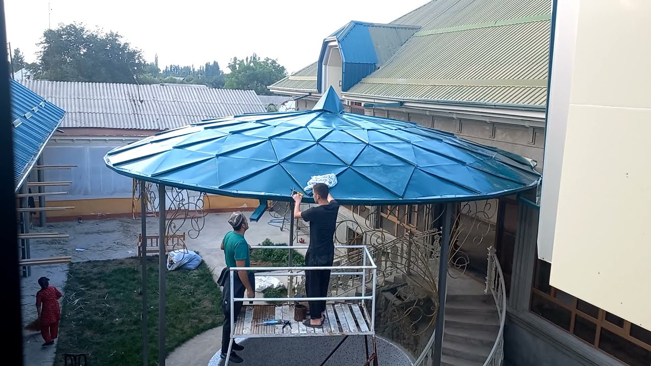 METAL ROOFING INSTALLATION | CIRCLE ROOFING DESIGN FOR HOUSE |GAZEBO ...