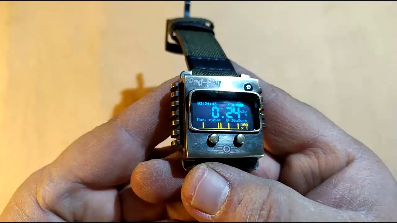 Fallout style personal wristwatch dosimeter "Rad-Boy" - YouTube