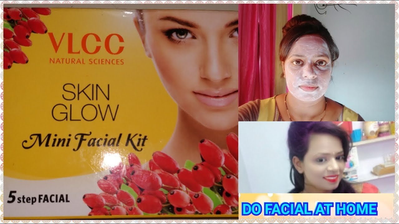 घर पर करें फेशियल || VLCC SKIN GLOW MINI FACIAL KIT || Do Facial At ...