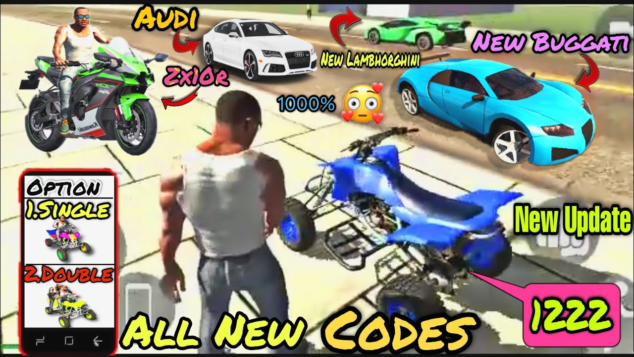 ATV Bike Code-1222 Live Gameplay indian bike driving 3d new update||New ...