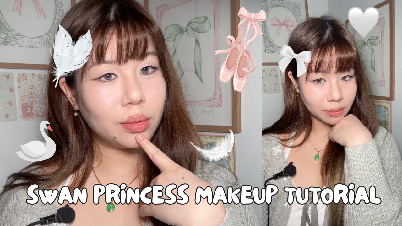 Swan princess makeup tutorial (beginner friendly) - YouTube