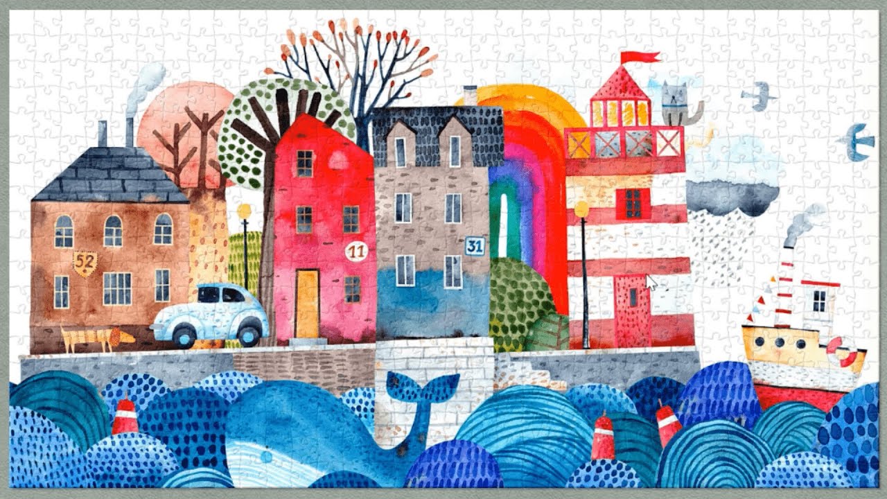 Time Lapse ''Two Pretty Jigsawce Puzzles'' on 500+ , 600+ pieces - YouTube