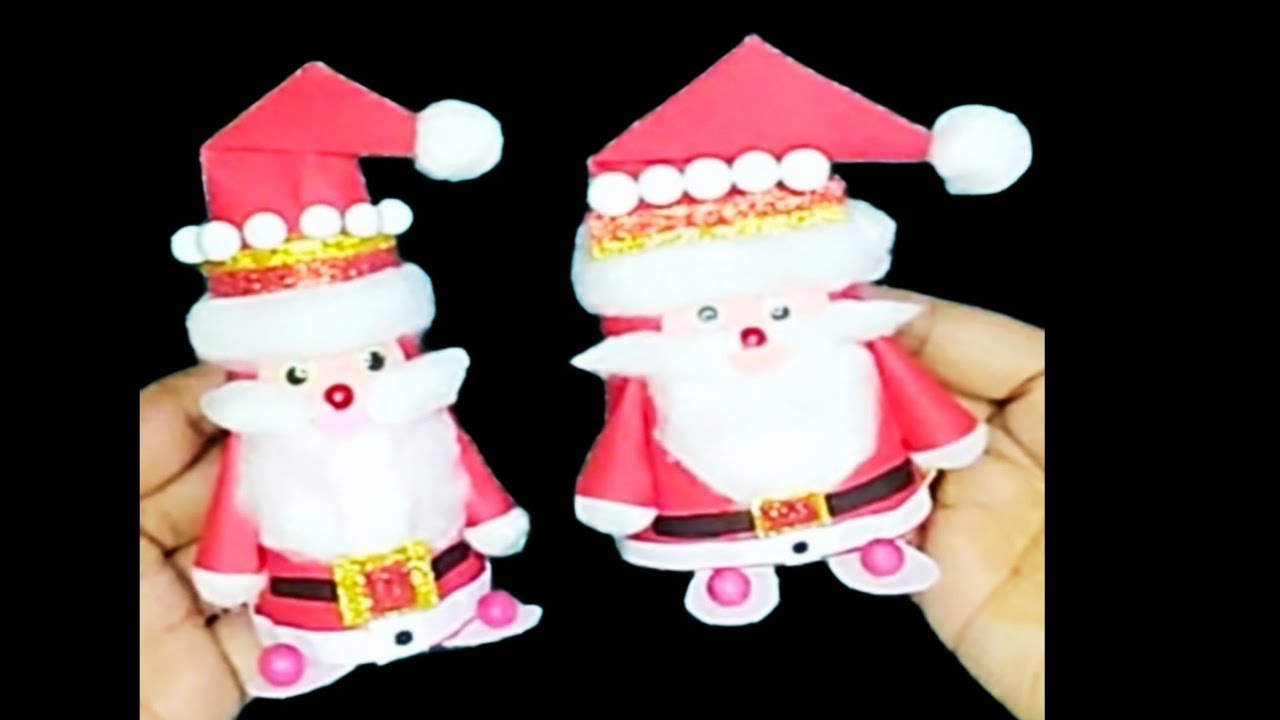 How to make santa claus with paper | DIY Santa Claus Making | Christmas ...