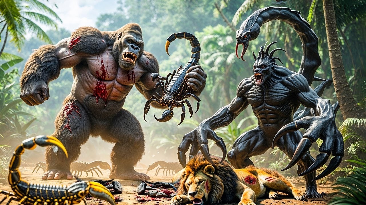 King Kong vs Scorpion Man and Giant Scorpions The Scorpion Invasion of ...