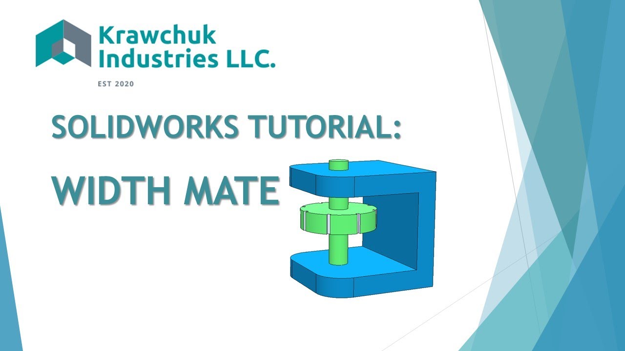 SolidWorks Mates Series: Width Mate - YouTube