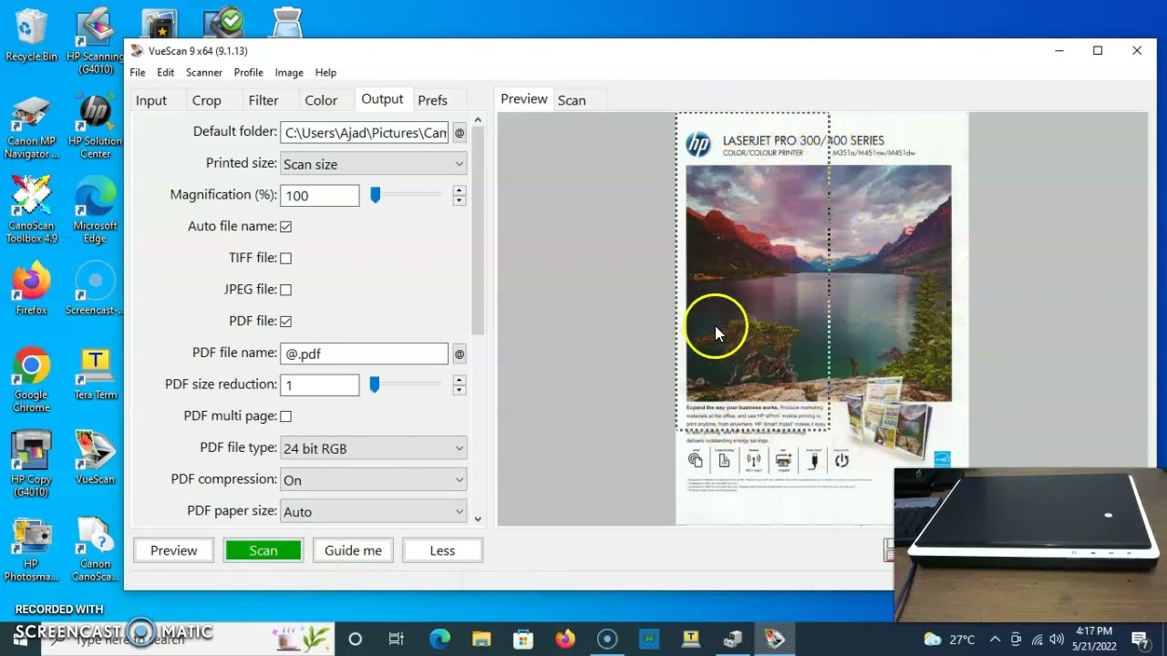 Scanner Hp Scanjet 200 Platbed A4 - YouTube