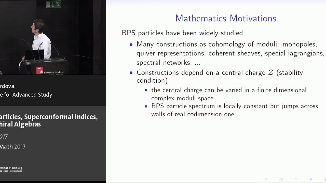 Clay Cordova - BPS Particles, Superconformal Indices, and Chiral ...