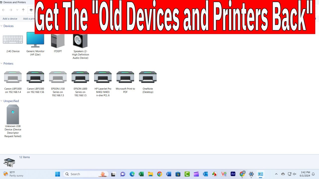 How To Get Back "old device and printers" on Windows 11| - YouTube