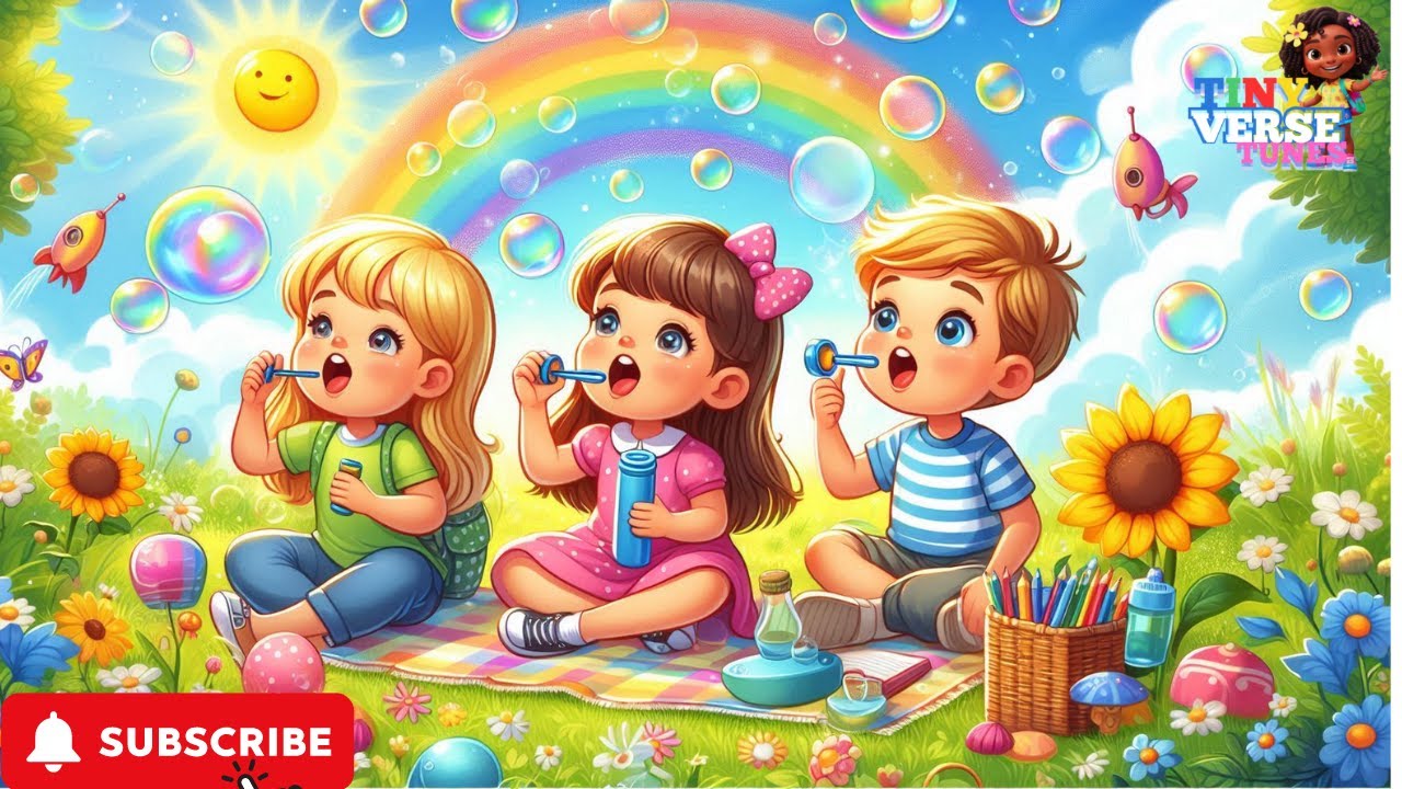 Blowing Bubbles Song| Bubbles Song for Preschoolers|Nursery Rhymes and ...