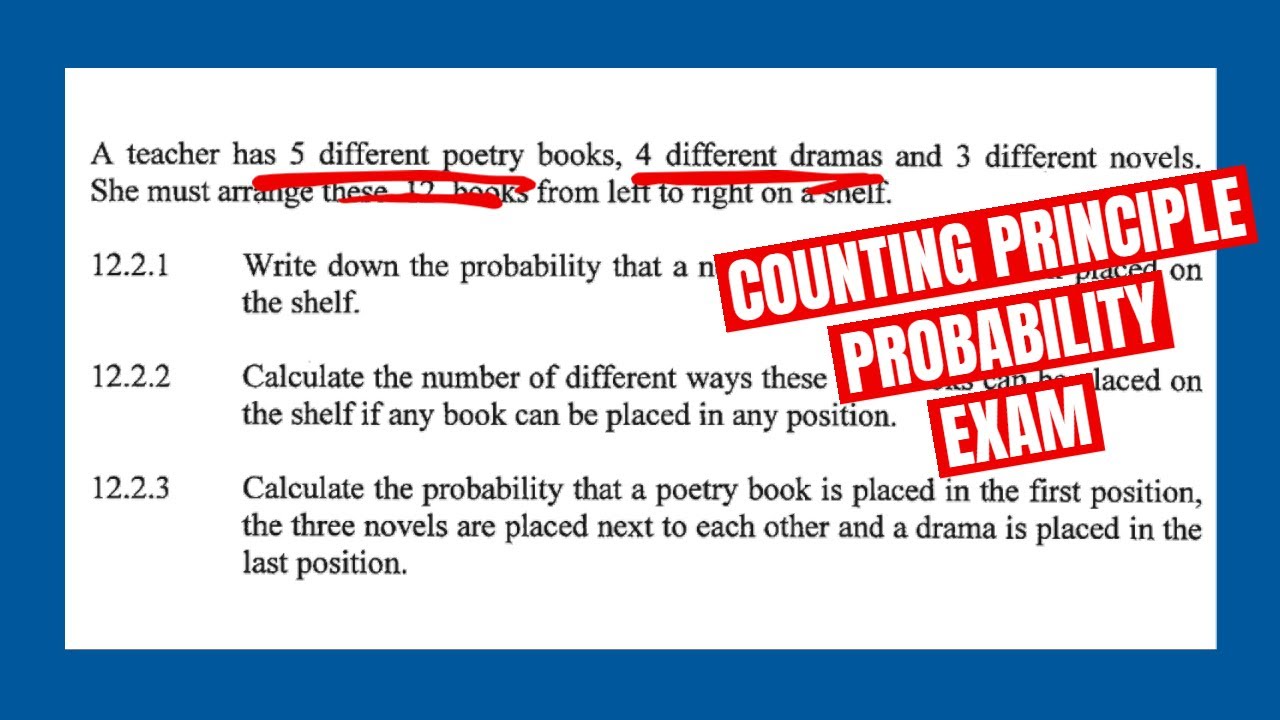 Counting Principle Grade 12: A Teacher Has 5 Different Poetry Books ...