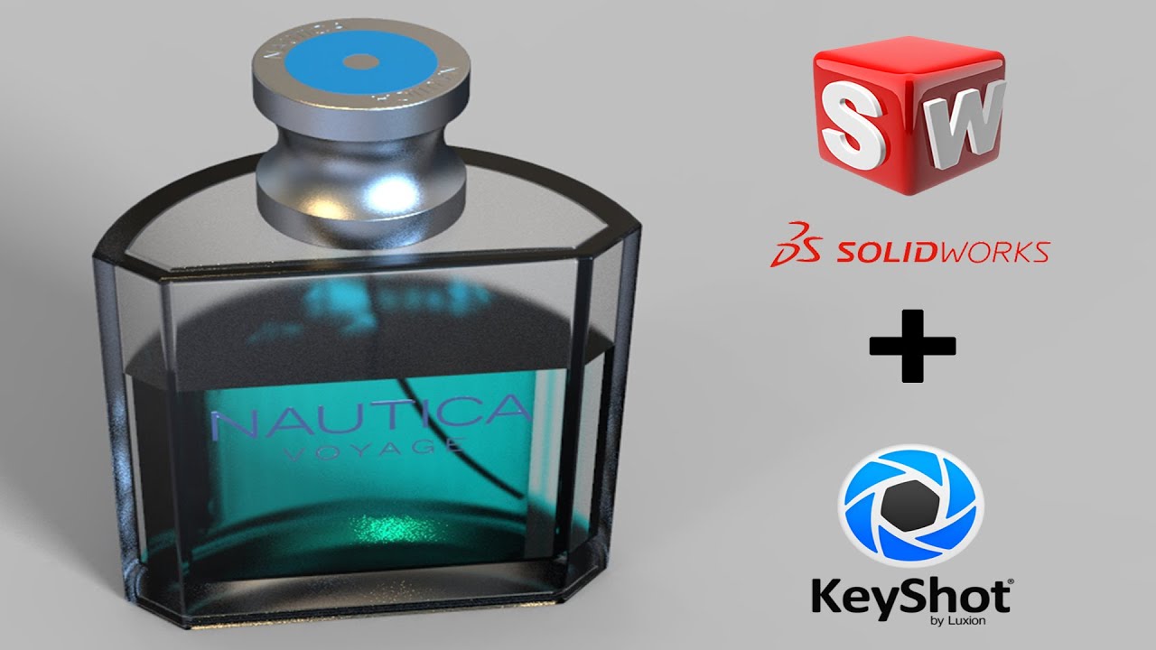 Solidworks tutorial | Design a Perfume Bottle & render with keyshot 9 ...