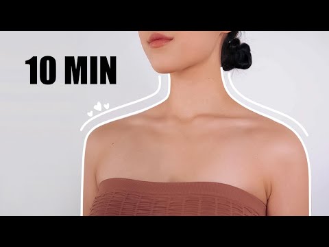 10 MIN EXERCISE FOR NECK, SHOULDERS, & COLLARBONE AREA | Kpop Idol 90 Degree Shoulders | Mish Choi