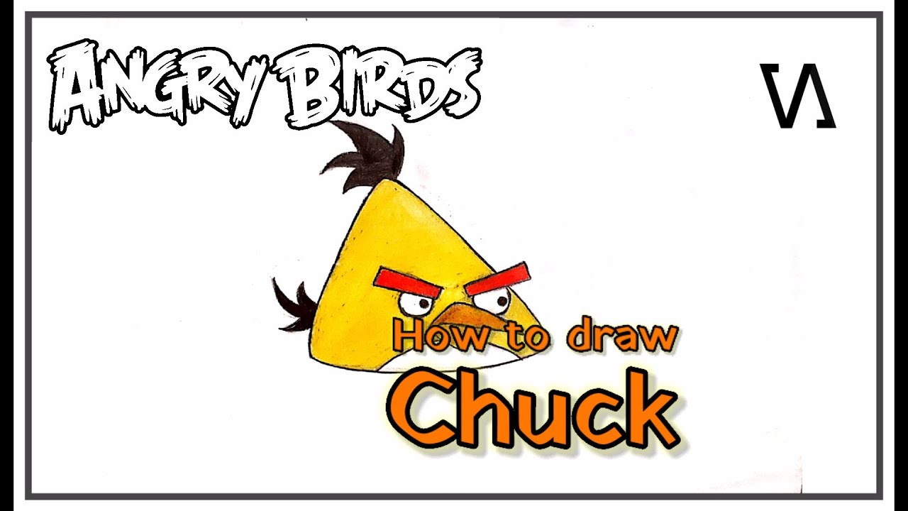 How to draw Chuck (Yellow bird) | ANGRY BIRDS | VIKAS ARTS - YouTube