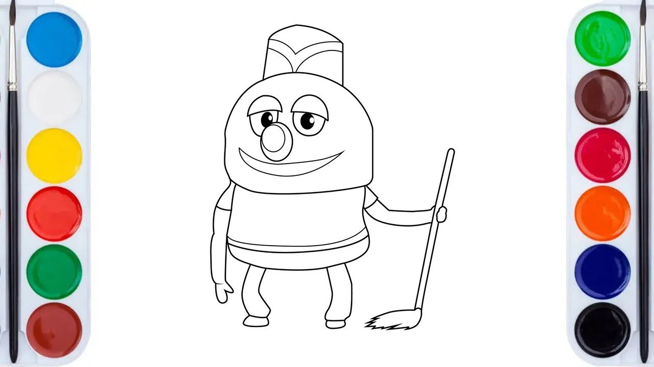 How to draw rocky robinson drawing colouring and tooddler - YouTube