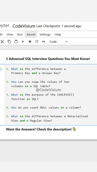🔥 5 Advanced SQL Interview Questions You Must Know! #SQL #DataScience # ...