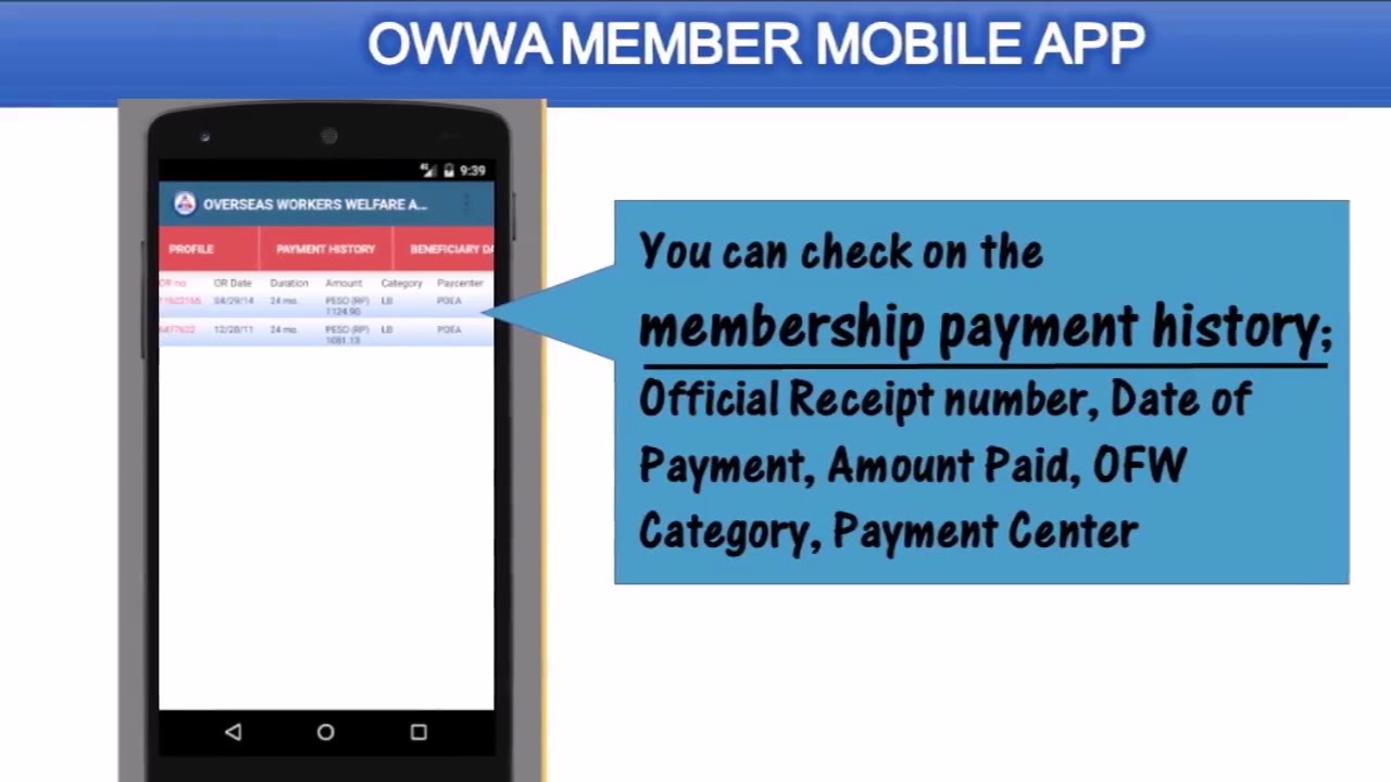 OWWA Member Mobile App Available on Google Play - YouTube