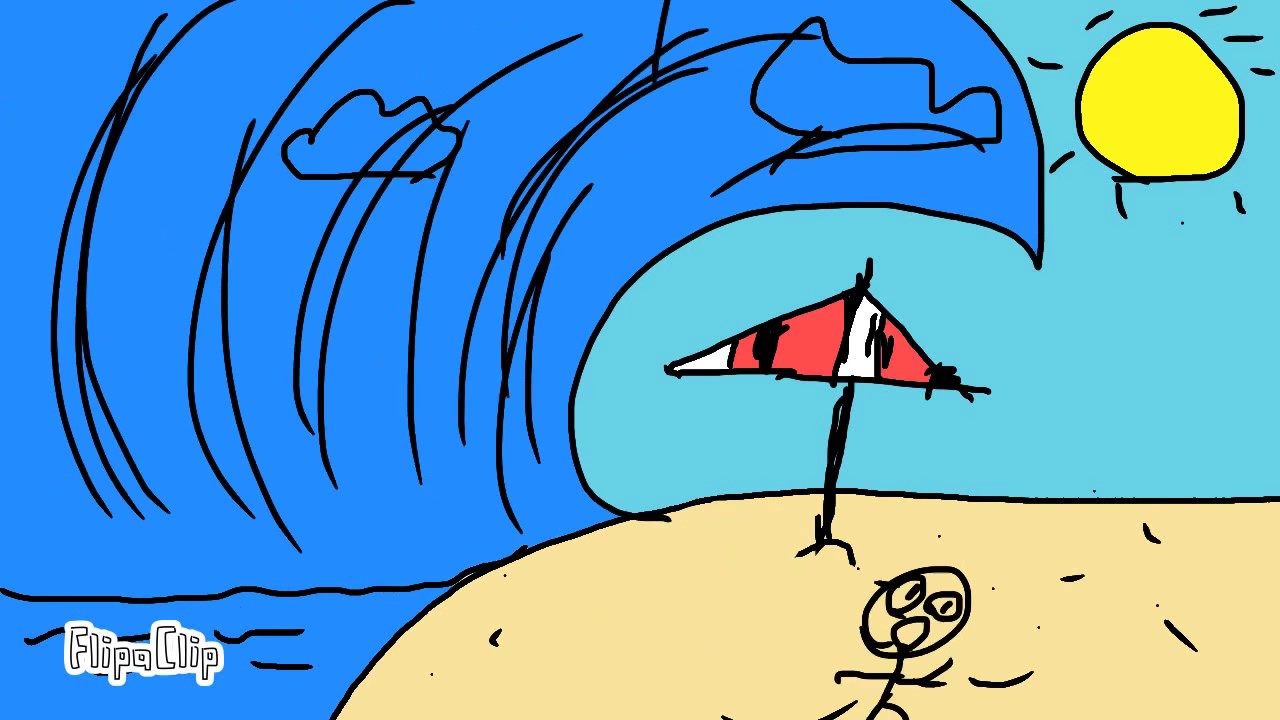 Flipaclip Animation: Tsunami - YouTube