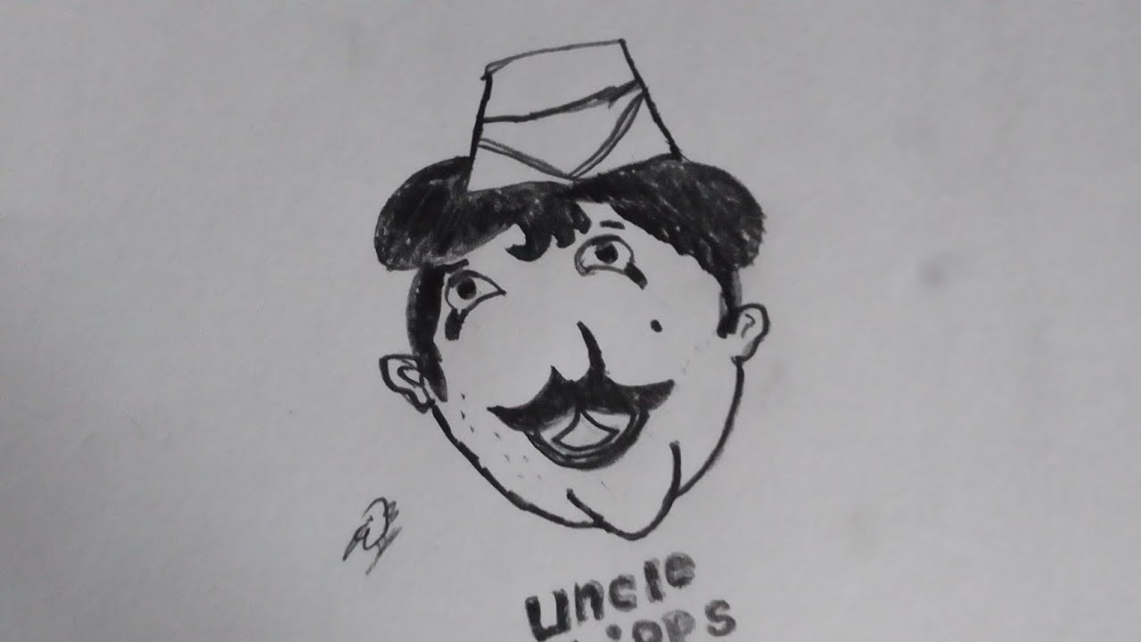How to draw uncal chips uncle | Uncle chips drawing easy | How to draw ...